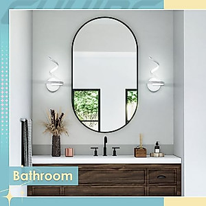 CHYING LED Wall Sconce Modern Spiral Bathroom Wall Light White Wall Lamp 15W Cool White 6500K Indoor Wall Light Fixture for Bedroom Stairs Living Room Hallway