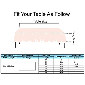 Blush Pink Plastic Tablecloths 2 Pack Light Peach Disposable Table Covers 54 x 108 Inch Bridal Shower Party Tablecovers PEVA Table Cloths for Picnic Birthday Wedding Parties 8 ft Rectangle Table Use