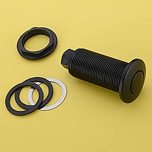 SINKINGDOM SinkTop Air Switch Kit with Mtte Black Long Button(Brass Cover) for Garbage Disposal