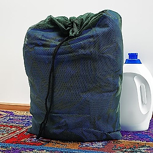 BlackCanyon Outfitters BCOMLBGN Mesh Laundry Bag for College or Delicates 22" x 32" Portable Let-It-Breathe Laundry Storage for Dorm College or Camp