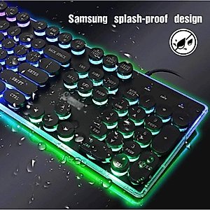 XYLXJ Gaming Keyboard and Mouse, Keyboard and Mouse Wired Gaming Keyboard and Mouse Combo RGB Backlit Gaming Keyboard