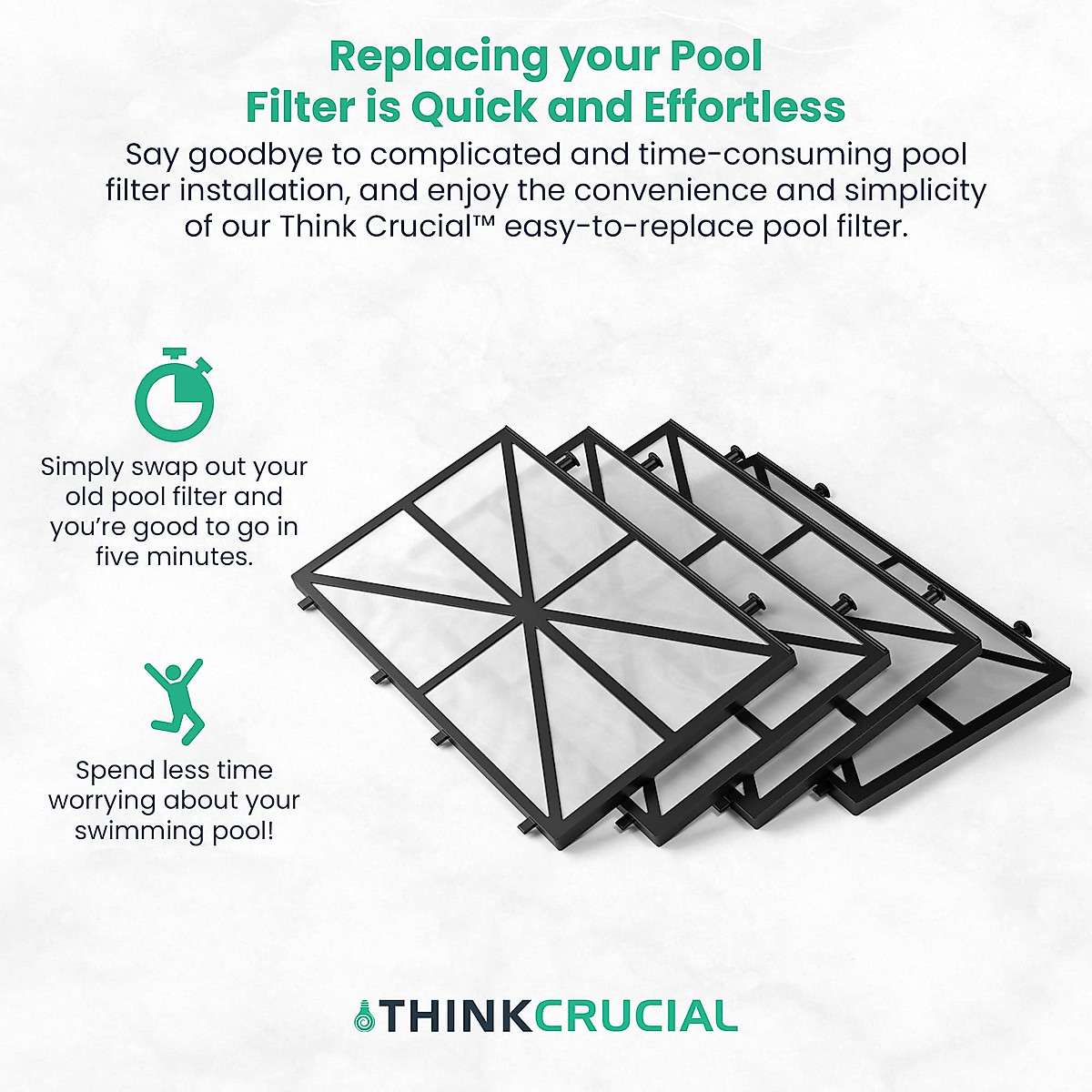 Think Crucial Replacement Spring Filter Cartridge Compatible with Maytronics Dolphin, Nautilus CC Plus, M200, M400, M500, M4, M5, Wave 65, Wave 90, Oasis Z5 Models, Part# 9991433-R4
