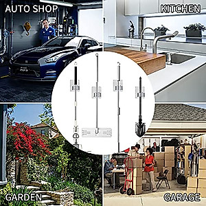 Bowdanie 4 PCS Broom Holder Wall Mount - Mop Holder Self Adhesive Broom Hanger Stainless Steel for Home Garage Garden Laundry Room Storage