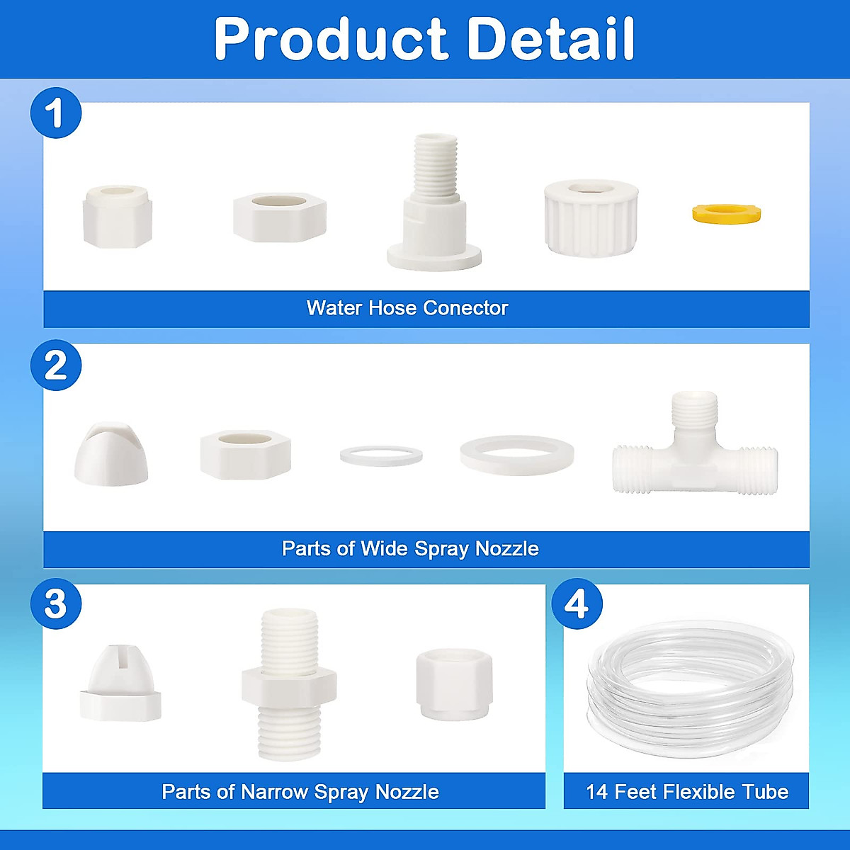 Pool Slide Water Tubing Kit, Spray Hose Kit/Parts for Inground Pool ...