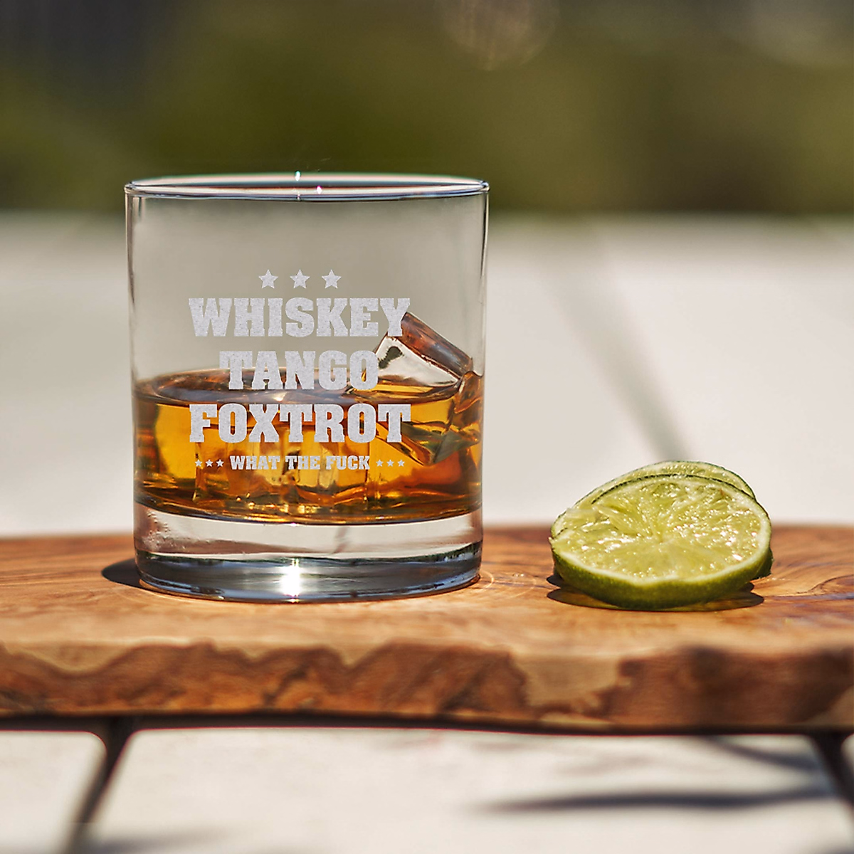 Lucky Shot Tumbler Whiskey Scotch Glass 11 oz. | Novelty Old Fashioned Whiskey Glasses | Classic Lowball Rocks Glass | Funny Gift Glassware