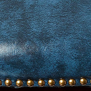 Boss Office Products Ivy Leauge Vinyl Executive Catain's Chair in Blue