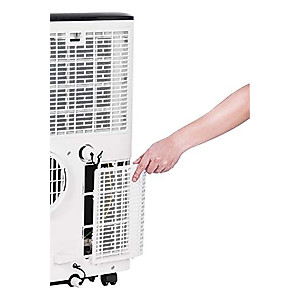 Honeywell Compact Portable Air Conditioner w/Dehumidifier & Fan Cools Rooms Up to 350 Sq.Ft. w/Drain Pan & Insulation Tape (HF08CESWK)