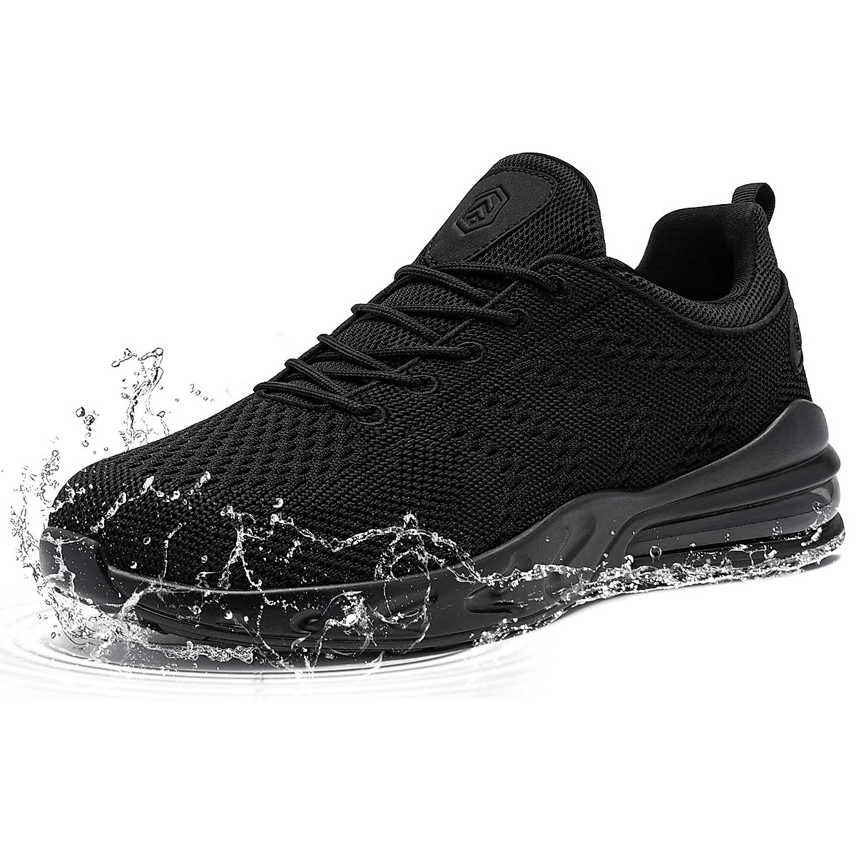 LARNMERN Womens Slip On Shoes Work Non Slip Sneakers Walking Water Resistant Zapatillas Zapatos Trabajo Food Service Chef Kitchen(Light Black,10)