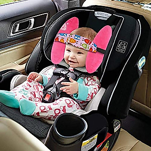 ZYNQACC 2PCS Baby Car Seat Head Support,Toddler Safety Car Seat Sleep Nap Aid Positioner Strap Belt Neck Protection Belt for Children and Kids(Pink, Blue) (Pink)