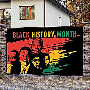 Black History Month Banner Backdrop Party Decorations - African BHM Worthwhile Commemoration National Black History Background Banner Decor Supplies
