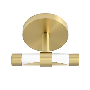 Swiss Madison Well Made Forever Verre Acrylic Robe Hook in Brushed Gold