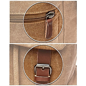 DRF Canvas Backpack Unisex Vintage Daypack for Laptop 15'' BG90 (Brown)