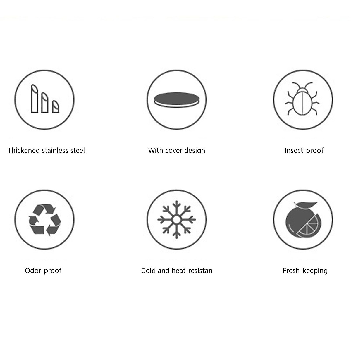 NGUMMS 5 Stainless Steel Container - Round Food-Grade Lunch Boxes Food Storage Set With Sealing Lids For Dry Food Fruits Vegetables Snacks