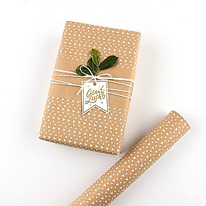 Aimto Wrapping Paper Birthday Wrapping Paper Sheets,Kraft Gift Wrapping Paper Set, for Birthday, Party,DIY Decorations, Baby Shower Wrap,4 Sheets-20 X 28 inches