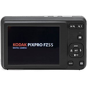 Kodak PIXPRO FZ55 Digital Camera, Black Bundle with Lexar 32GB High-Performance 800x UHS-I SDHC Memory Card + Deco Photo Point and Shoot Field Bag Camera Case