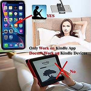 Vekesen TIK Tok Kindle App Bluetooth Remote Control Page Turner TikTok Remote Scrolling Ring clicker for iPhone iPad Camera Remote Shutter Selfie Button (Oyster White)