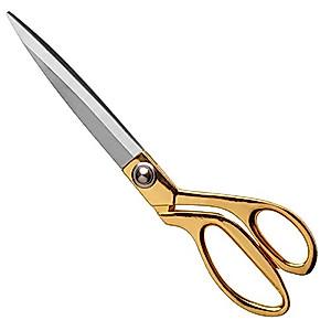 Jasni Liu Tailor Scissors Professional 10.5" Gold Stainless Steel Professional Shears Heavy Duty