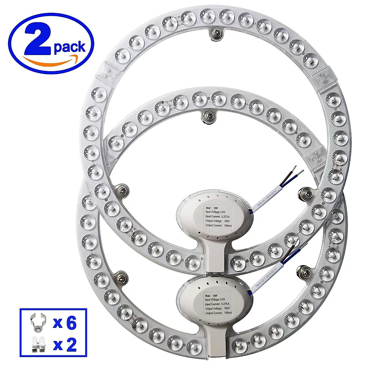 Celiwace T9 LED Circline Light Bulb, FC9T9/DL Led Replacement for GE Philips Sylvania 9 Inch Circular Fluorescent T9 30 Watt Day Light 2200LM 2 Count