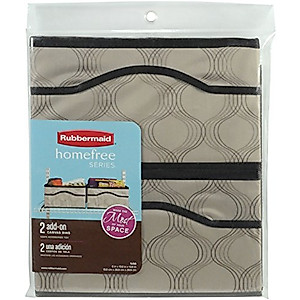 Rubbermaid HomeFree Closet System Canvas Basket, Small, Beige, 2-Pack