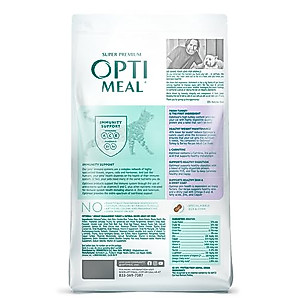 OPtimeal Weight Control Cat Food - Proudly Ukrainian - Cat Food Dry Recipe with Metabolism Support for Healthy Digestion, Tasty Dry Cat Food for Adult Cats (3.3 lbs, Turkey & Oatmeal)