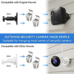 HUXOR 10-Pack Vinyl Siding Screws Hooks for Home Security Camera, Outdoor No-Hole Camera Mount Hanger for Blink, Arlo, Ring, Stainless Steel Siding Clips