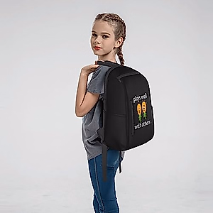 MISTHO Upside Down Pineapple Play Well With Others Funny Swinger Backpack Travel Bag Trekking Backpack Lightweight Large Capacity Bag