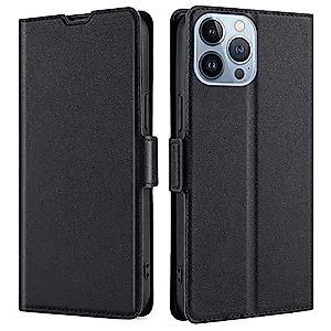 Fansipro Wallet Folio Case for Samsung Galaxy S9 Plus, Premium PU Leather Slim Fit Cover for Galaxy S9 Plus, 1 Card Slot, Handy, Black