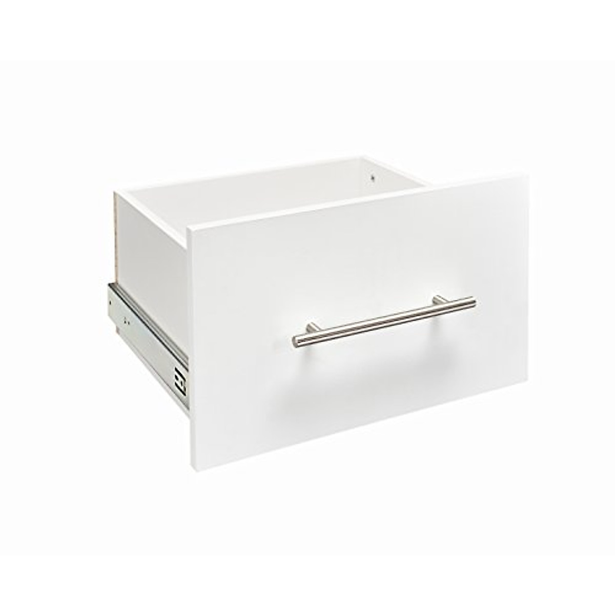 ClosetMaid SuiteSymphony Wood, Add On Accessory Modern Style, For Storage, Closet, Clothes, Size Units, Pure White/Satin Nickel, 16-Inch X 10-Inch Drawer