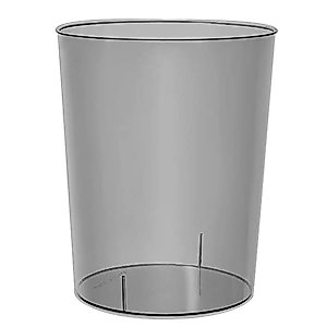 Freetex Clear Small Trash Can Wastebasket 1.5 Gallon Plastic Garbage Can Container Bin for Bathroom, Kitchen, Office, Bedroom, Home and Dorm Room Essentials (1.5 Gallons, Clear Grey)