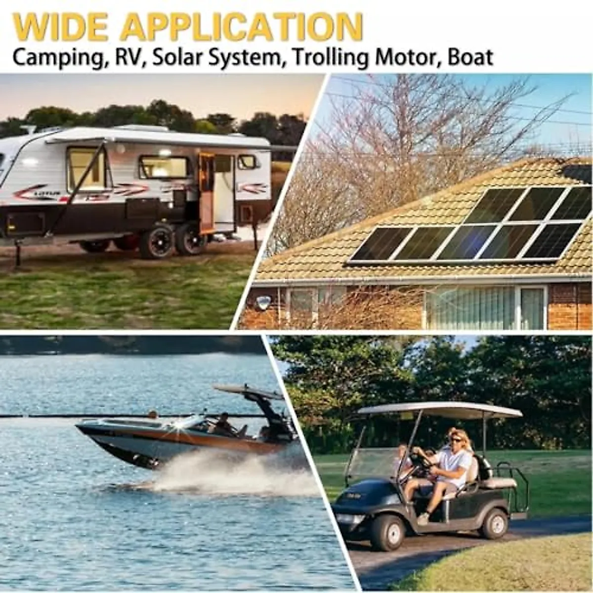 WEIZE 48V 100Ah LiFePO4 Lithium Battery, Built-in 100A Smart BMS, Up to 8000 Deep Cycles, Perfect for RV, Solar System, Marine, and Off Grid Applications