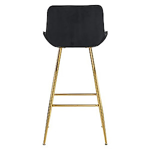 Sidanli Black Bar Stool with Seat Height - 29 Inch