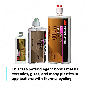 3M Scotch-Weld Epoxy Adhesive DP100 Plus, Clear, Professional Grade, Fast Handling and Cure, 48.5 mL (1.64 fl oz) Duo-Pak