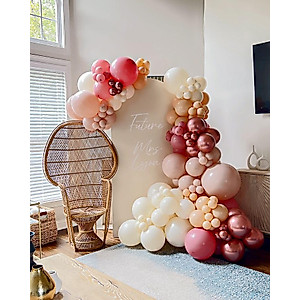 Bezente Blush Dusty Pink Latex Balloons, 60pcs 12 inch Beige White Dusty Rose Gold Nude Latex Balloons Kit for Baby Shower for girl, Bridal Shower, Wedding, Boho Birthday Party Decorations