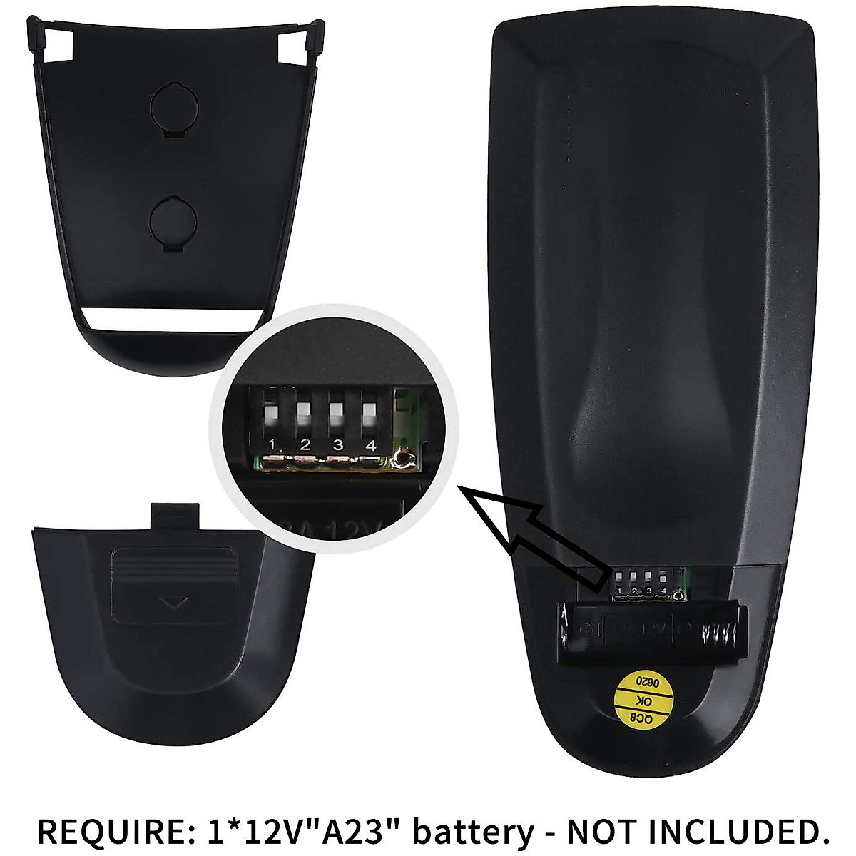 Eogifee UC7083T Ceiling Fan Remote Control Replacement of Hampton Bay with Reverse Button 3 Speed Control, Wall Mount Only Remote