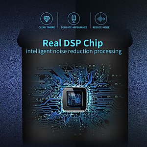 DNZPFU D Professional USB Condenser Microphone for Computer and Mac - Supercardioid Pickup Pattern, Mic Gain Control, Mic Monitoring, Ideal Recording
