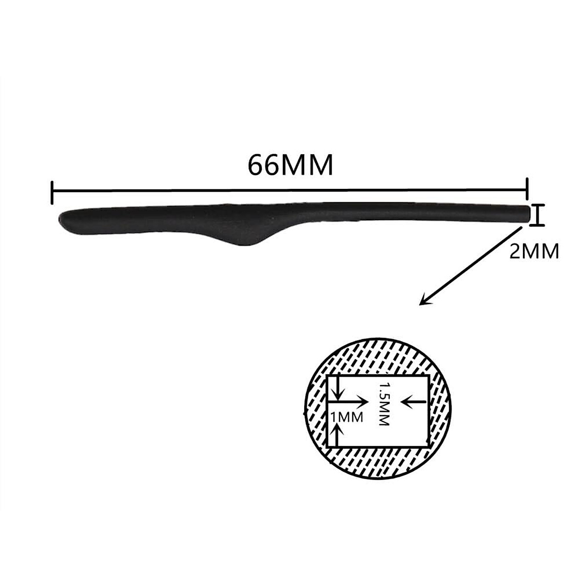 NicelyFit Temple Arm Leg Ear Socks for Oakley Keel OX3122 OX3125 Wingback OX5089 Glass Frame (Black - 1 Pair)