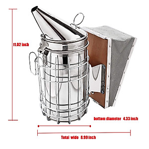 HunterBee Beekeeping Starter Tool Kit, Bee Hive Smoker kit, bee Smoker,Beekeeping Smoker Set, Beekeeper hat for Men Women