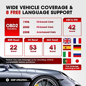 Launch CR629 OBD2 Scanner ABS SRS Scan Tool with Active Test, 3 Service Oil/SAS/BMS Reset Tool, Full OBD2 Functions Car Code Scanner, Lifetime Free Update (More Powerful Than Launch CR529, CRP123X)
