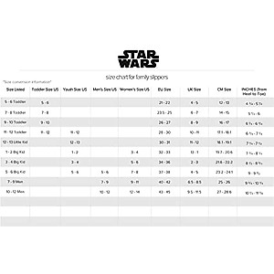 STAR WARS Kids Slipper, Mismatch Scuff Slide Slipper, Grey, Big Kid Size 3-4/Women's 5-6