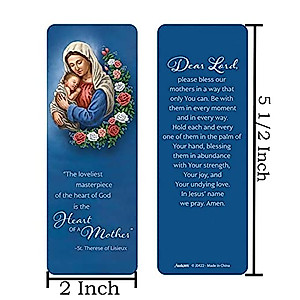 Heart of a Mother Madonna and Child Rollerball Pen with Bookmark Gift Set for Catholic Moms