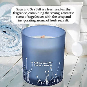 White Sage Sea Salt Candle | Sage Candles for Cleansing House | Candles for Home Scented | Sage Candle, Scented Candles for Men & Women, Energy Cleansing Candle, Relaxing Aromatherapy Scented Candle
