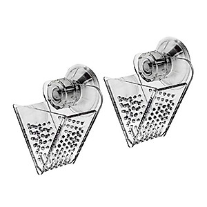 balacoo 2pcs Aquarium Cone Red Worm Feeder Acrylic V-Shape Brine Shrimp Feeder Red Bug Feeder Nematode Cup with Suction Cups