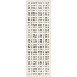 Hauteloom Harib Wool Living Room, Bedroom Area Rug - Beige, Purple, Gray - 8' x 10'