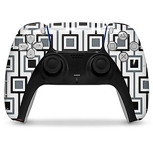 WraptorSkinz Skin Wrap compatible with Sony PS5 DualSense Controller Squares In Squares (CONTROLLER NOT INCLUDED)