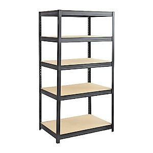 Safco 6247BL Shelving Unit, 36 x 24, Black
