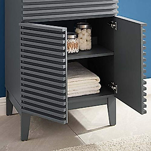 Modway Render Vanity with Sink-Floor, 24 Inch, Gray White