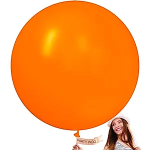 PartyWoo Tangerine Orange Balloons, 4 pcs 36 Inch Large Dark Orange Balloons, Big Deep Orange Balloons for Balloon Garland or Balloon Arch as Birthday Party Decorations, Wedding Decorations, Orange-Y9