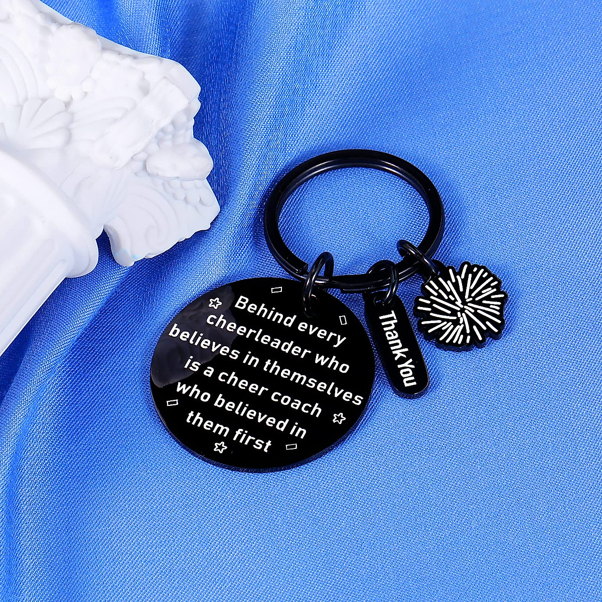 Cheer Coach Gift Cheer Coach Keychain Coach Appreciation Gifts for Cheerleader Thank You Gifts for Cheer Coach Retirement Gifts for Women Men Cheerleading Gifts Birthday Graduation Senior Night Gifts