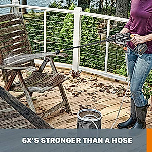WORX 20V Hydroshot Cordless Pressure Washer WG620.5 Portable Power Cleaner,w/Accessories, 1 * 2.0Ah Battery & Charger Included