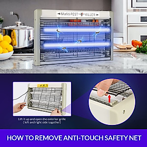 mafiti Bug Zapper Fly Traps Indoor Hanging Electric Mosquito Killer 3500V Gnats Fruit Trap for Home Restaurants Kitchen Garden